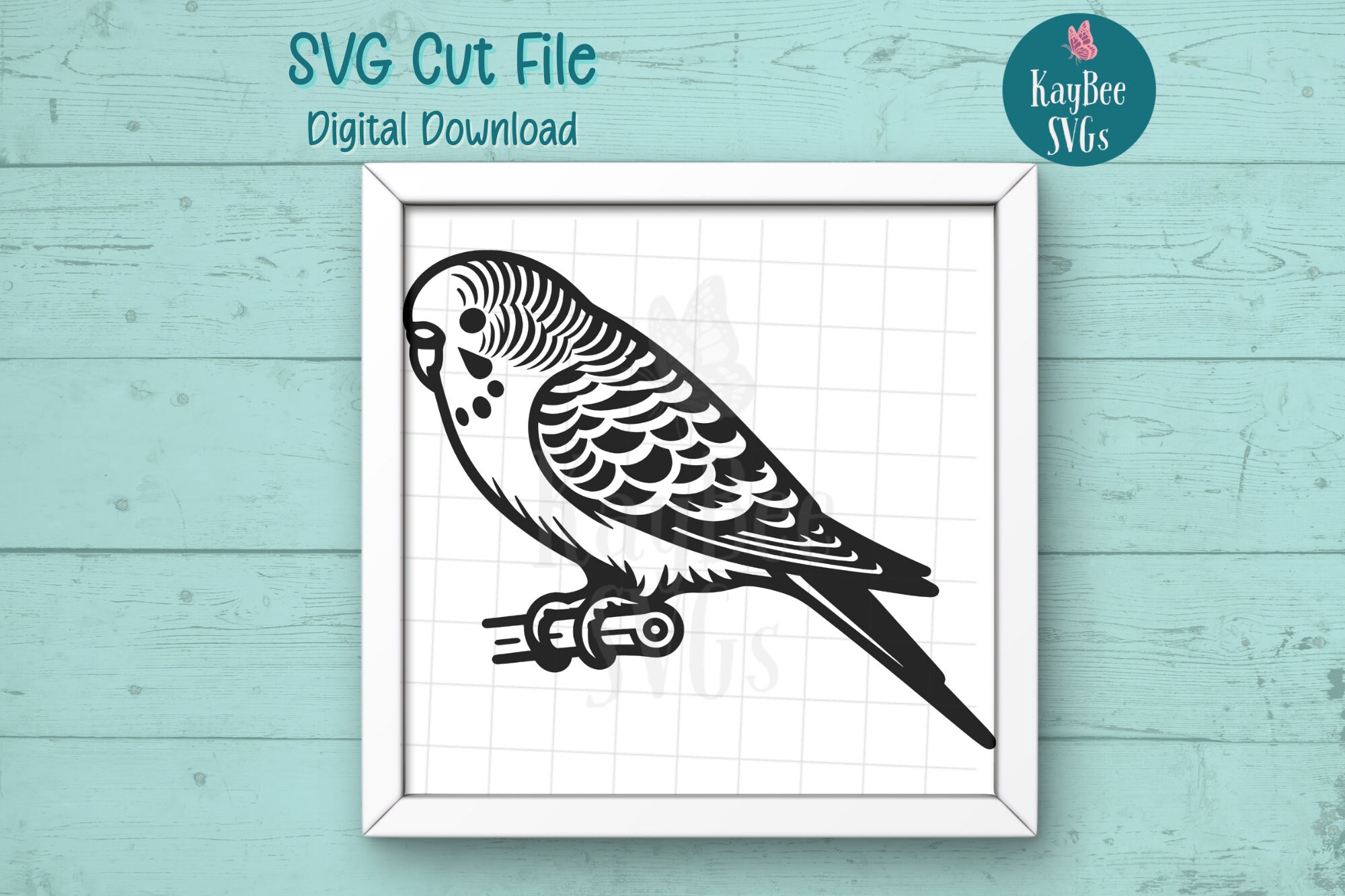 Parakeet Svg Safari Chic Parrot [SVG, DXF] | Cutting Machine & Laser