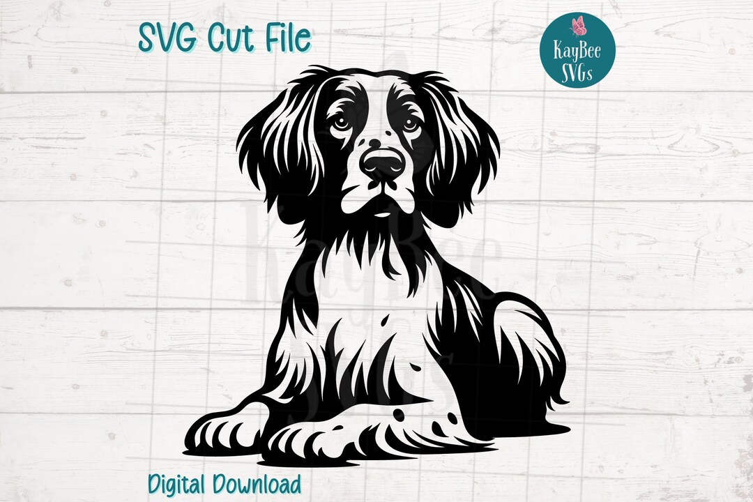 Brittany Spaniel SVG Cut File for Cricut, Silhouette, Digital Download ...