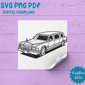 Limousine Limo SVG PNG PDF Clipart Digital Cut File Download - Etsy