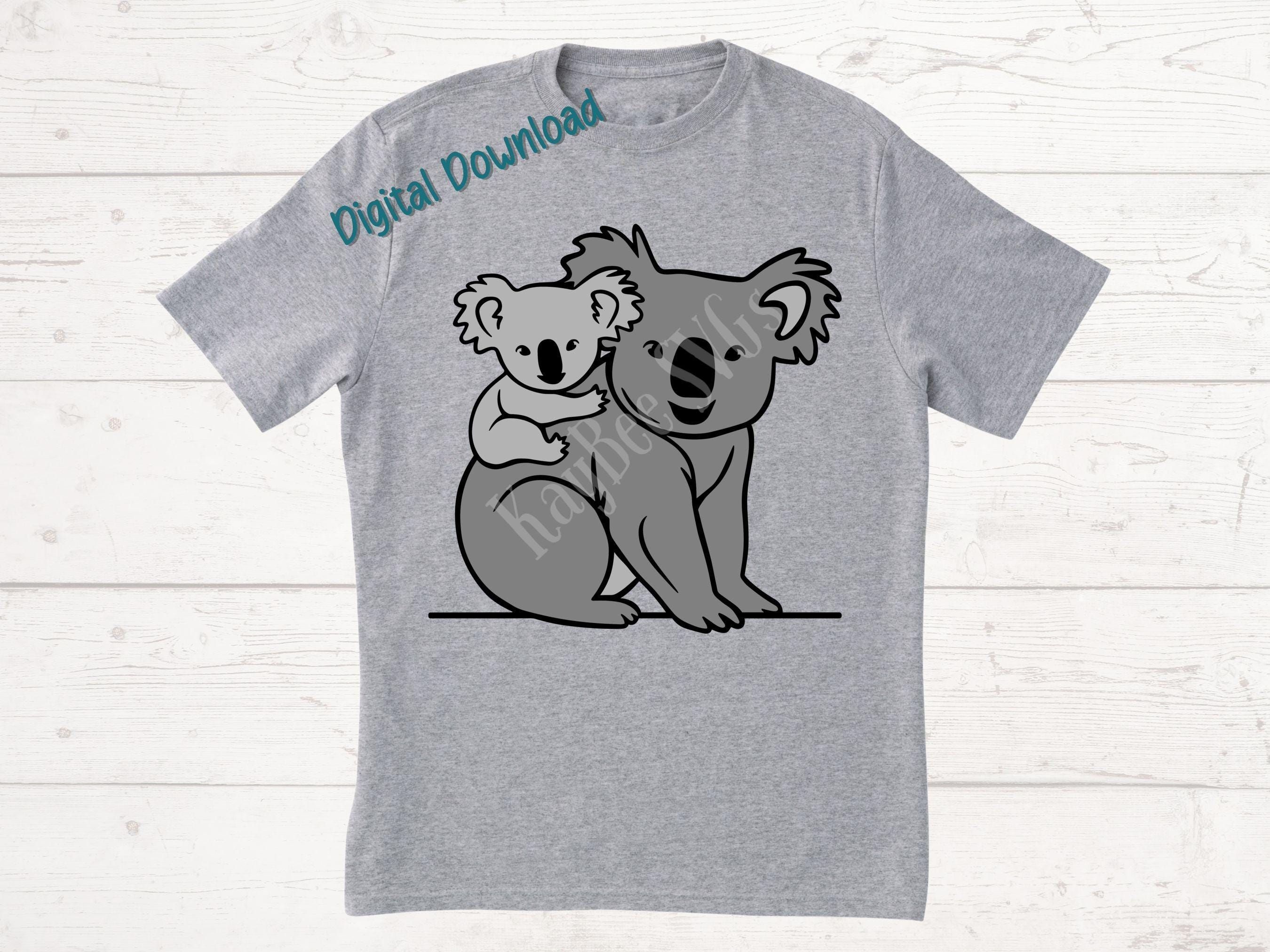 Koala With Joey SVG: Clipart Cut Files (digital Download, Commercial ...