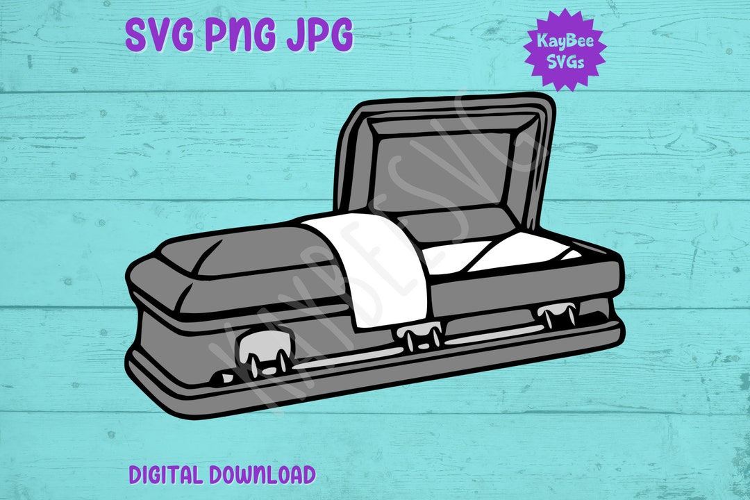 Coffin Casket SVG PNG JPG Clipart Digital Cut File Download for Cricut ...