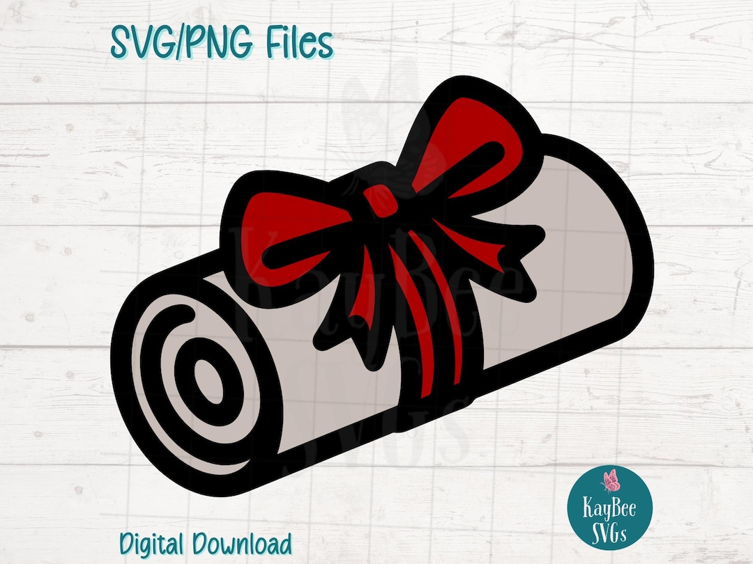 Graduation Diploma SVG PNG Cut Files for Cricut, Silhouette Digital ...