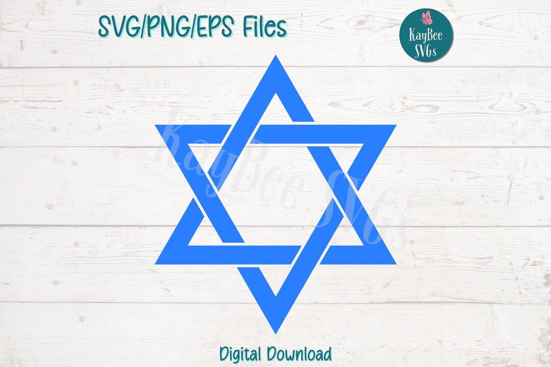 Star of David SVG PNG EPS Cut Files for Cricut, Digital Download, Laser ...