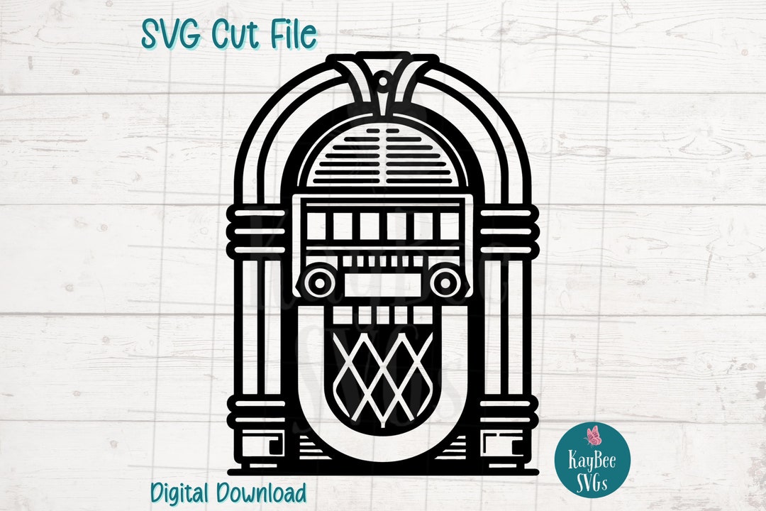 Jukebox SVG Digital Cut File for Cricut, Silhouette, Engraving ...