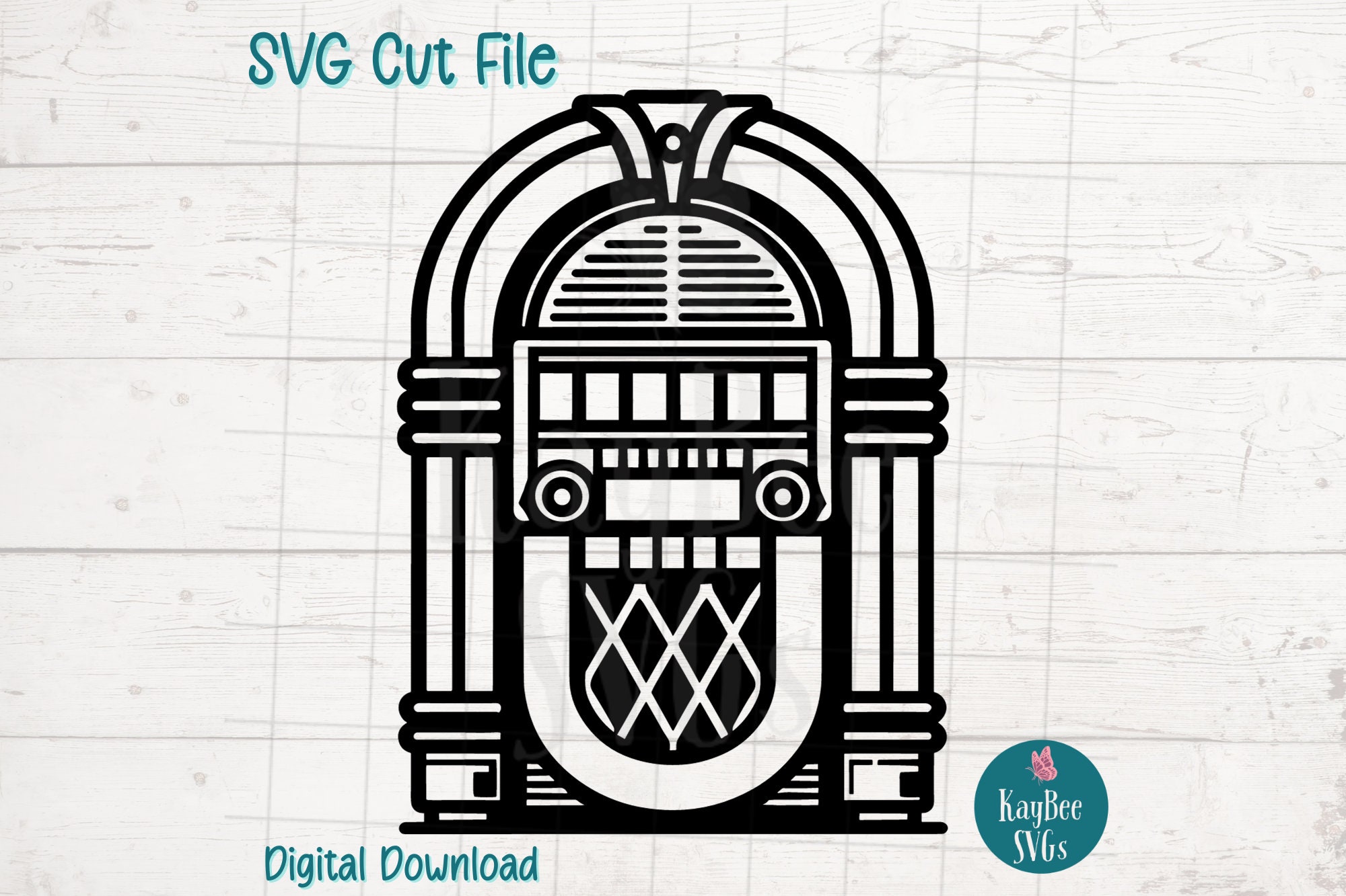 Jukebox SVG PNG Clipart Cut Files for Cricut, Silhouette, Laser ...