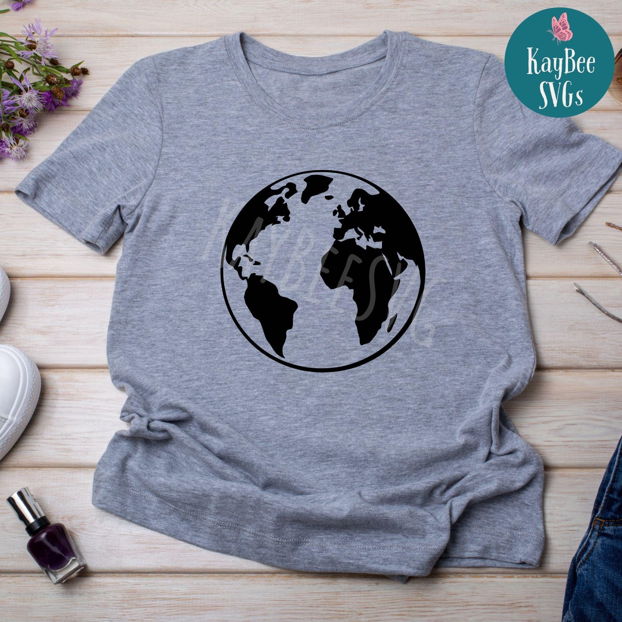 Earth Globe World Map SVG, PNG Cut Files (digital Download) - Etsy UK