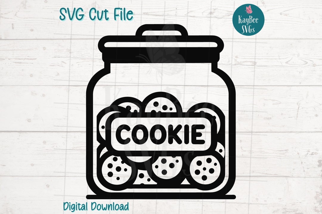 Cookie Jar SVG Digital Cut File for Cricut, Silhouette, Engraving ...