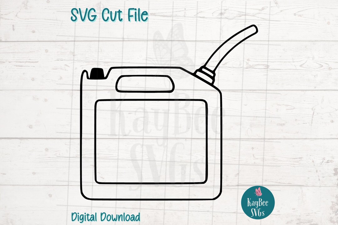 Gasoline Gas Can SVG Digital Cut File for Cricut, Silhouette, Engraving ...