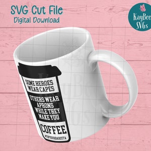 Hero Barista Coffee SVG Cut File for Cricut, Silhouette, Digital ...