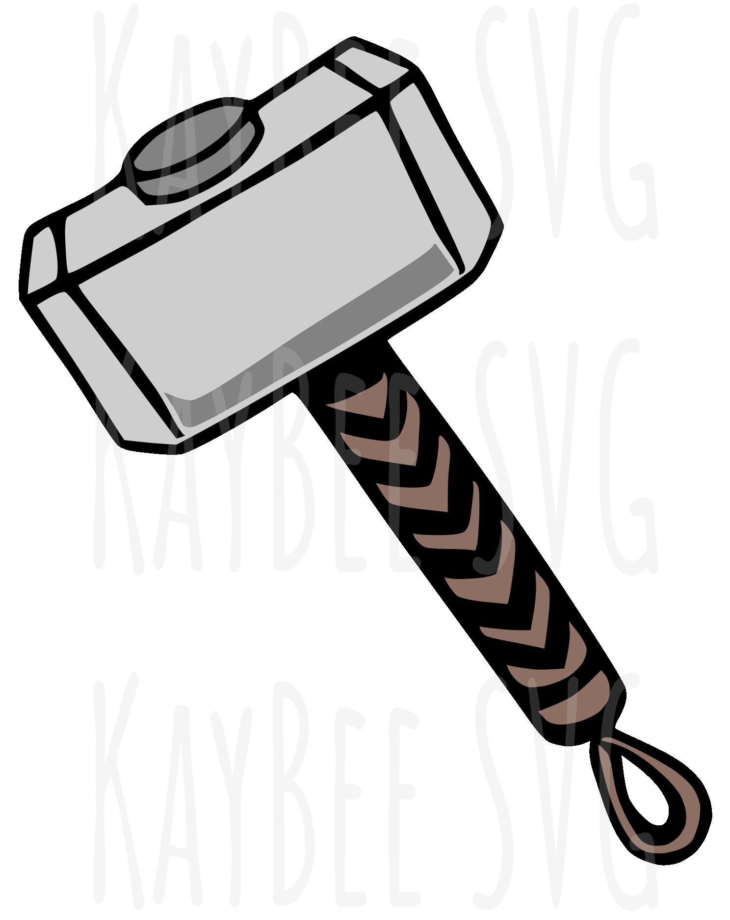 Thor's Hammer Mjolnir SVG PNG JPG Clipart Digital Cut File - Etsy