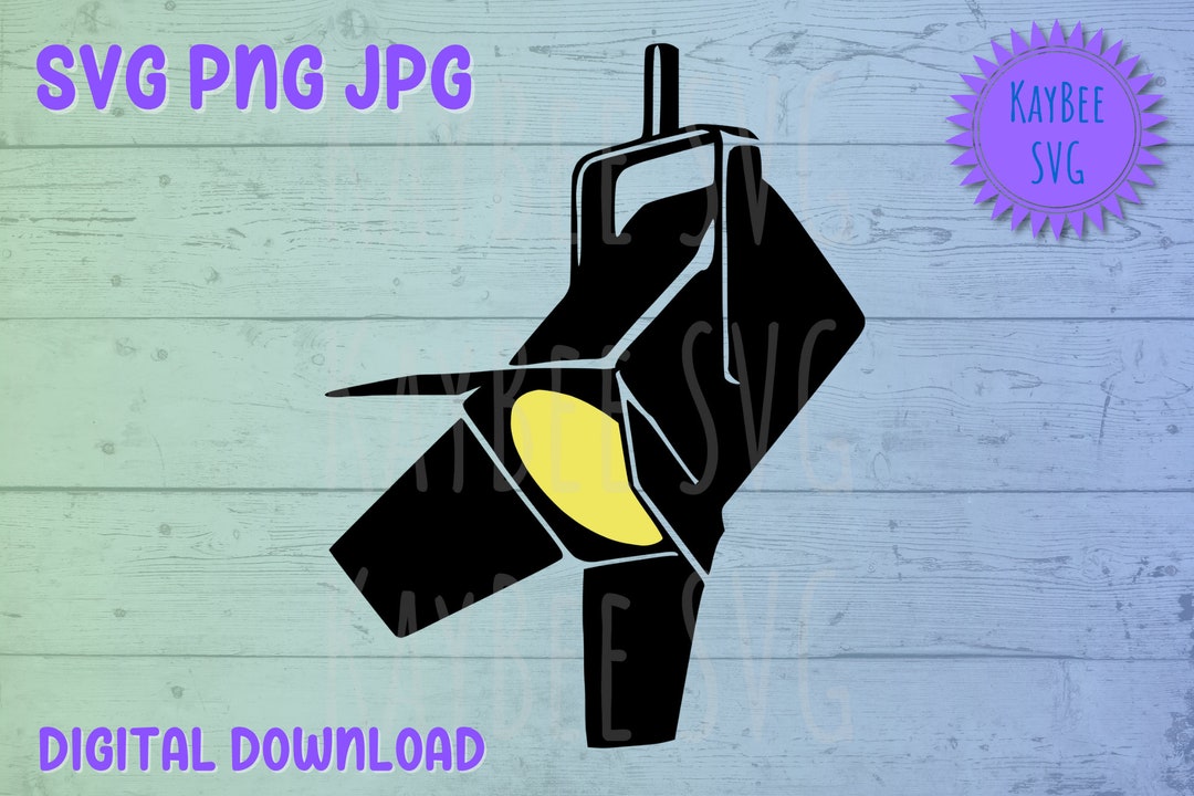 Spotlight SVG: Clipart Cut Files for Cricut, Silhouette, Laser ...
