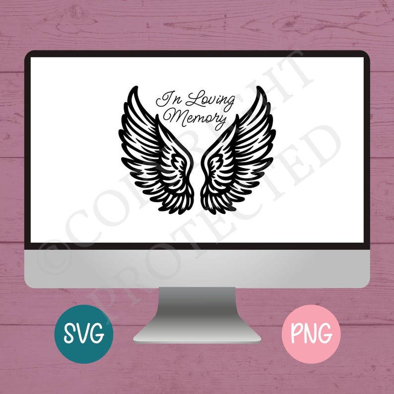 Alas de ángel conmemorativas SVG PNG / Imágenes prediseñadas de ...