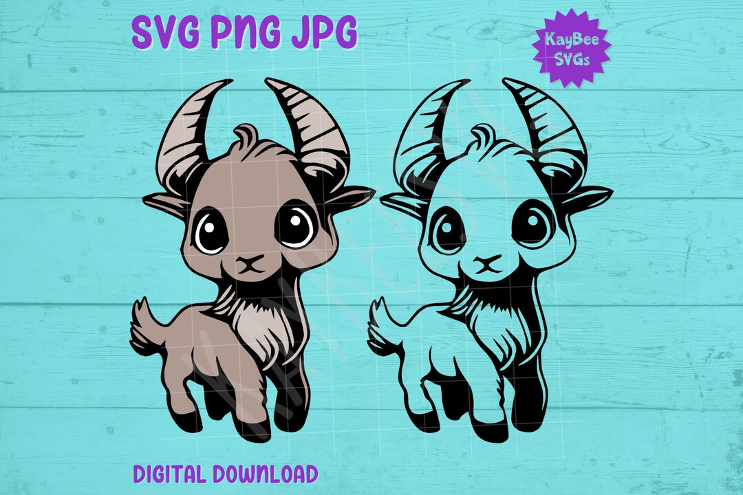Ibex Wild Goat SVG PNG JPG Clipart Digital Cut File Download for Cricut ...