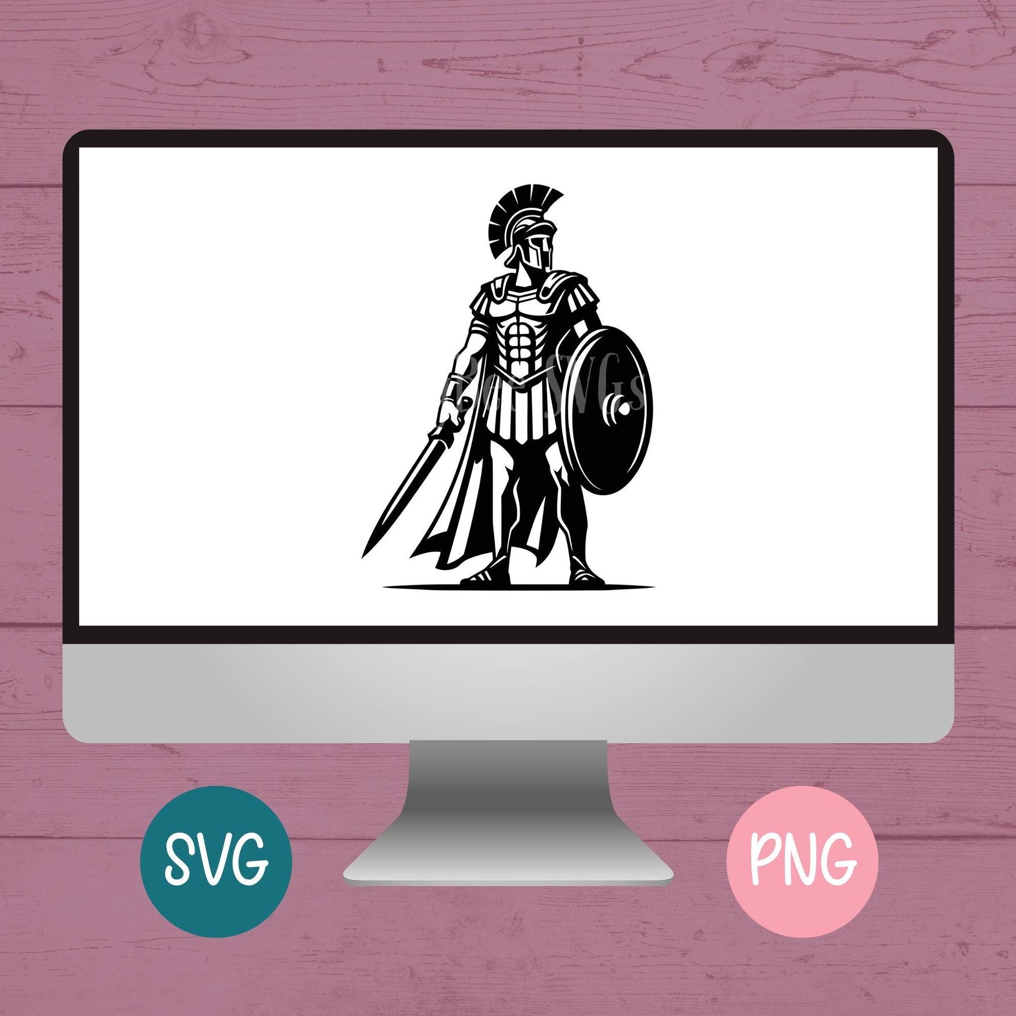 Roman Centurion SVG PNG Clipart Cut Files for Cricut, Silhouette, Laser ...