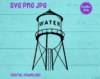 Water Tower Svg Eps Png Dxf Clipart for Cricut and - Etsy