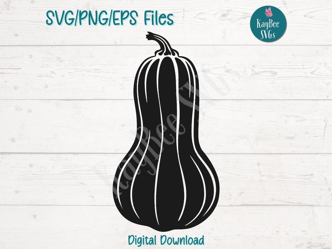 Butternut Squash SVG: Clipart Cut Files for Cricut, Silhouette, Laser ...