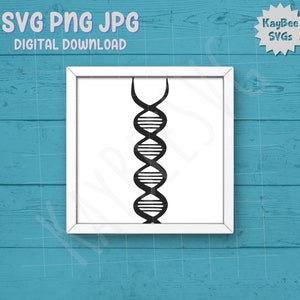 DNA Strand SVG PNG Jpg Clipart Digital Cut File Descargar para Cricut ...