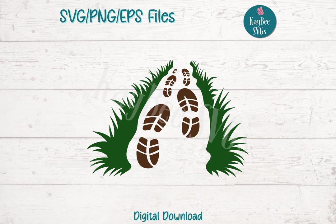 Footprints on Path SVG, PNG, EPS Cut Files (digital Download) - Etsy