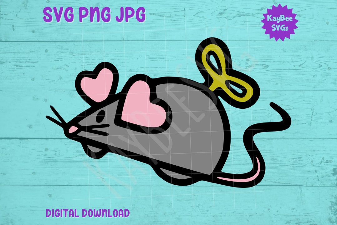 Wind-up Mouse Cat Toy SVG PNG JPG Clipart Digital Cut File Download for ...