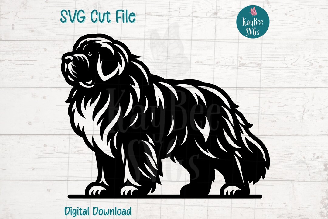 Newfoundland Dog SVG PNG Clipart Cut Files for Cricut, Silhouette ...