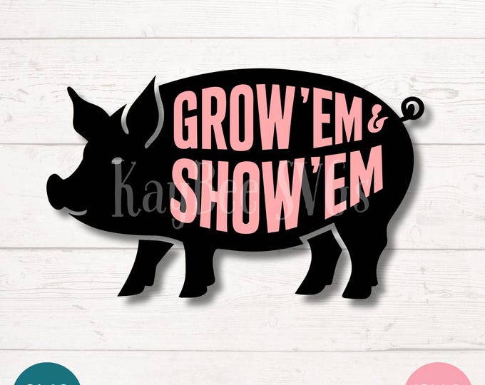 Show Pig SVG, Pig SVG, Show Stock SVG, Livestock Svg, Market Pig Cut ...