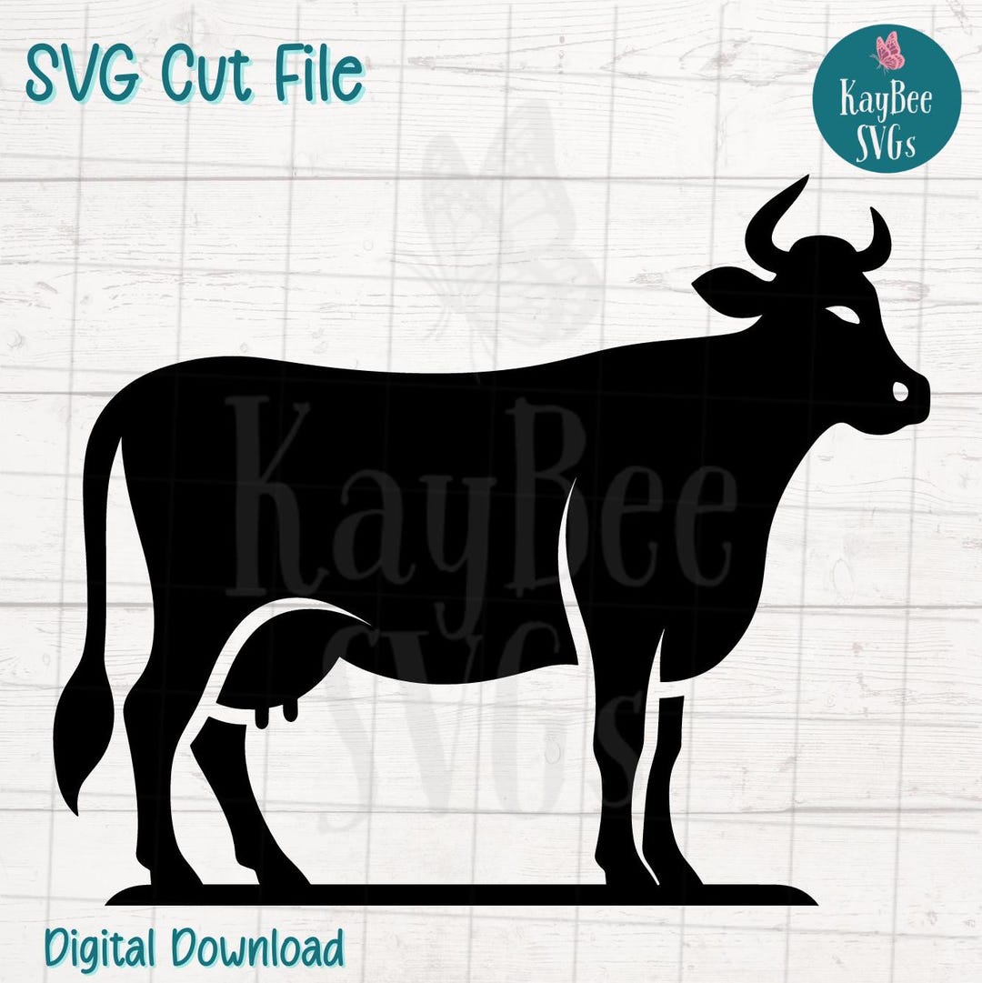 Cow SVG PNG Cut Files for Cricut, Silhouette Digital Download, Laser ...