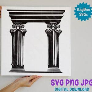Greek Columns SVG PNG JPG Clipart Digital Cut File Download - Etsy