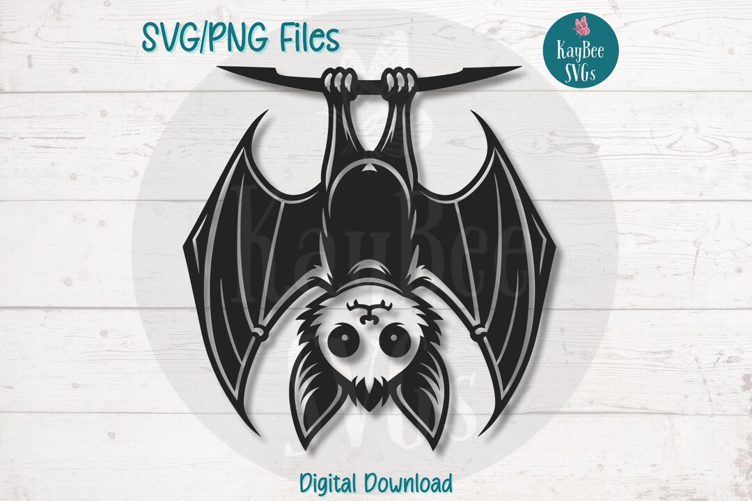 Hanging Vampire Bat SVG PNG Cut Files for Cricut, Silhouette Digital ...