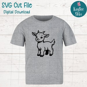 Cute Goat SVG Cut File for Cricut, Silhouette, Digital Download ...