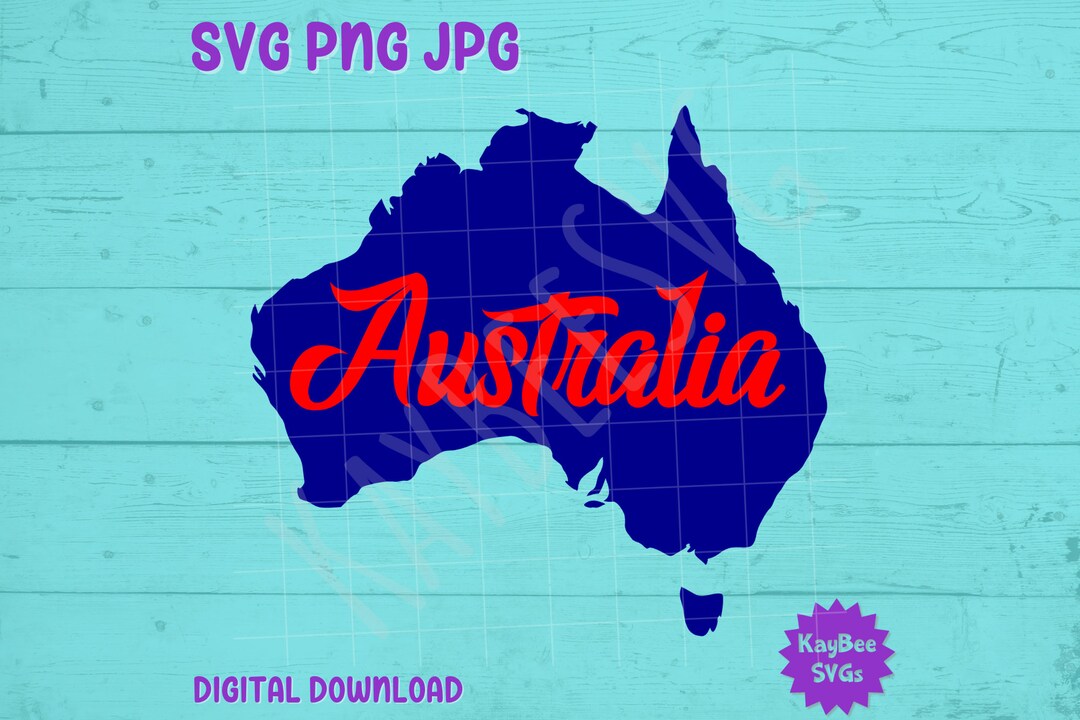 Australia SVG Digital Cut File for Cricut, Silhouette, Engraving ...