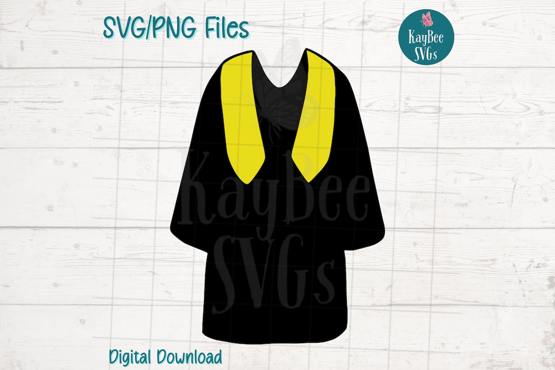 Graduation Robe SVG/PNG Cut Files for Cricut, Silhouette, Digital ...