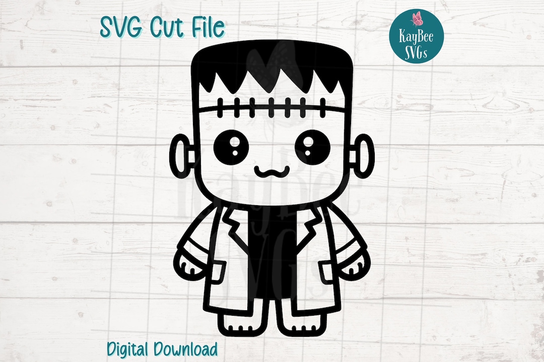 Cute Frankenstein SVG Cut File for Cricut, Silhouette, Digital Download ...