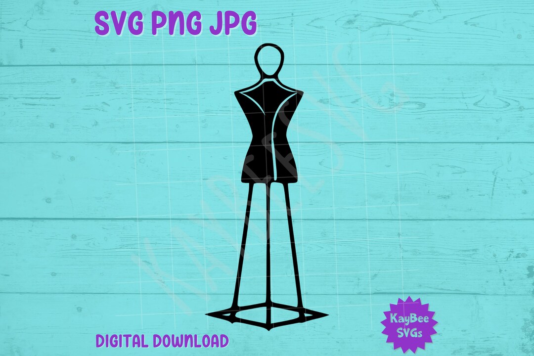 Dressmaker's Mannequin SVG PNG JPG Clipart Digital Cut File Download ...