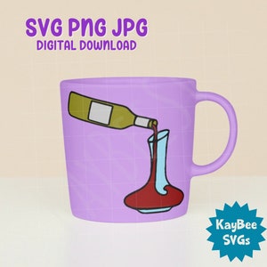 Wine Decanter SVG PNG JPG Clipart Digital Cut File Download for Cricut ...