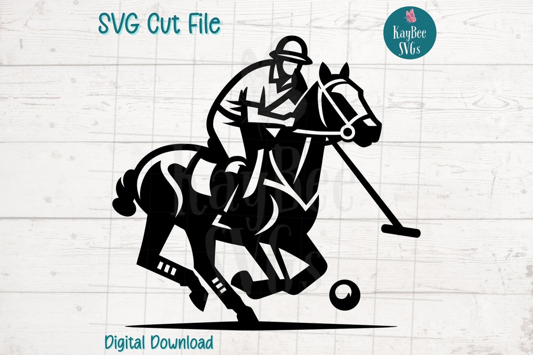 Polo Player SVG: Clipart Cut Files for Cricut, Silhouette, Laser ...