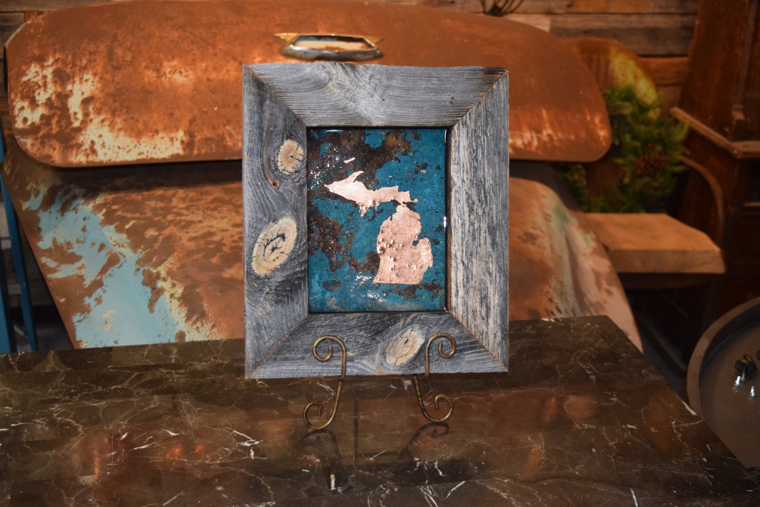 Michigan Copper Wall Art Pure Copper 12x14 - Etsy