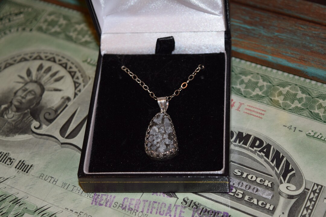Rare Michigan Snowflake Mohawkite Pendant Sterling Silver Necklace - Etsy