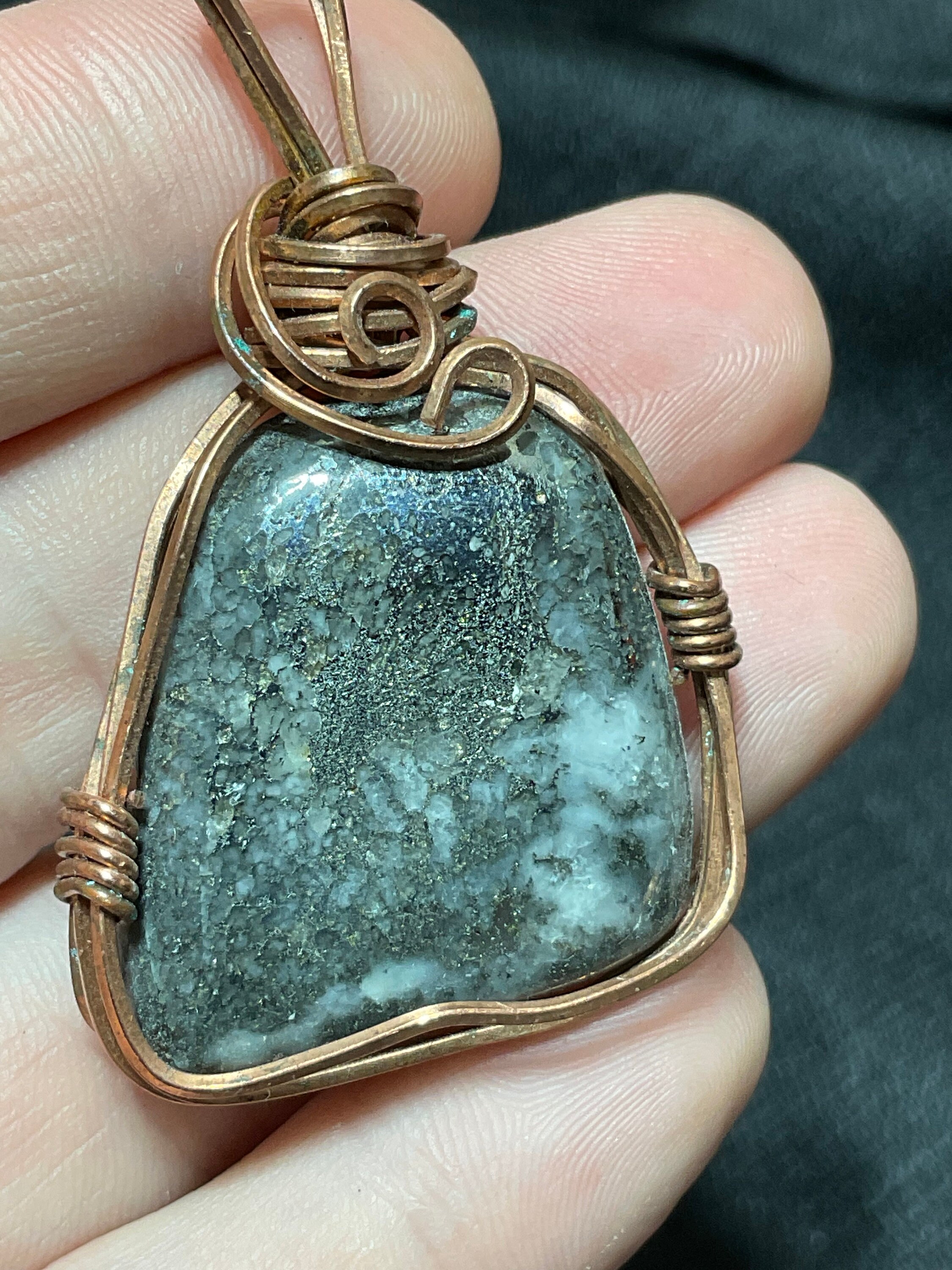 SEE VIDEO Rare Michigan Snowflake Mohawkite Pendant Copper - Etsy