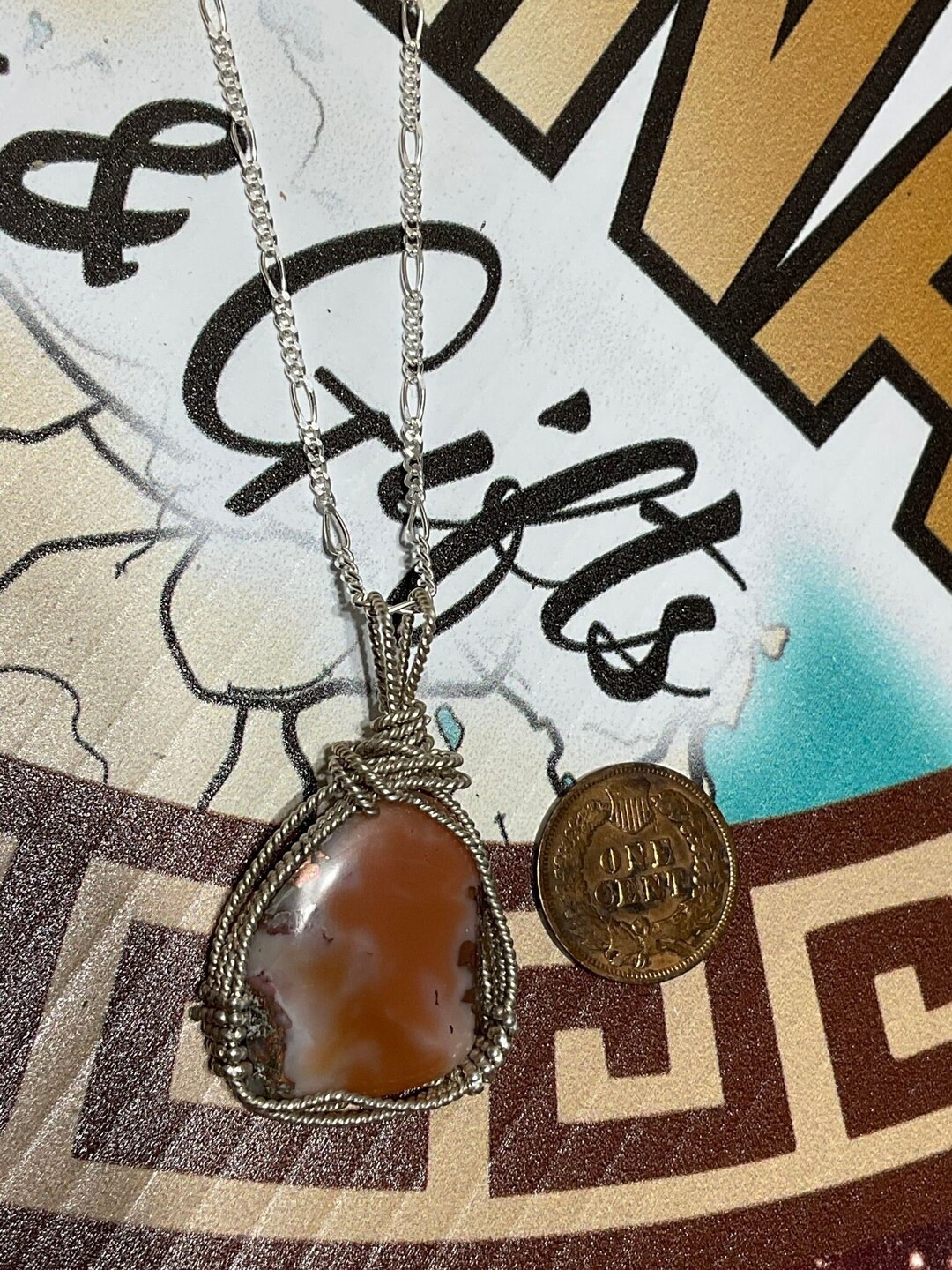 SEE VIDEO Keweenaw Orange Datolite With Copper Sterling Silver Wire ...