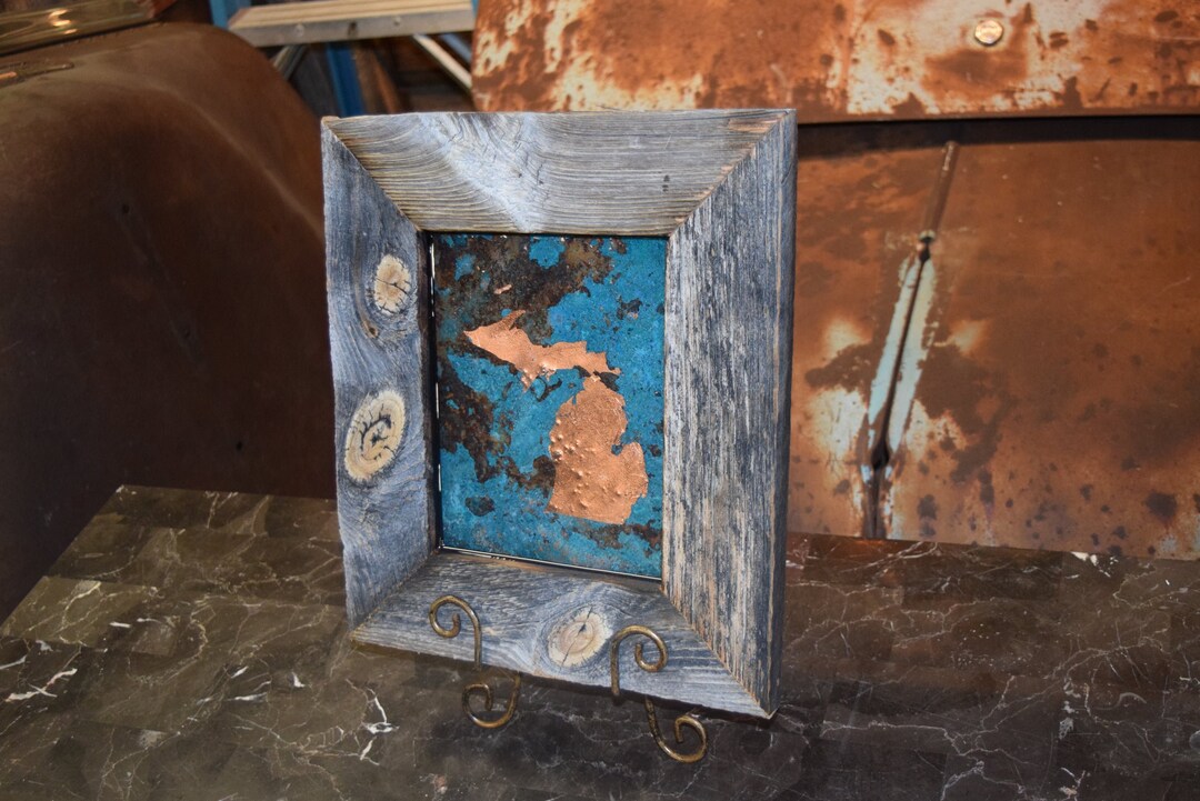 Michigan Copper Wall Art, Pure Copper, 12x14, Michigan Map, Solid ...