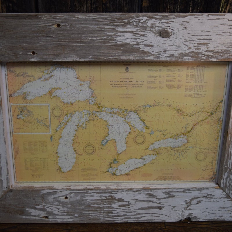 Great Lakes Map - Etsy