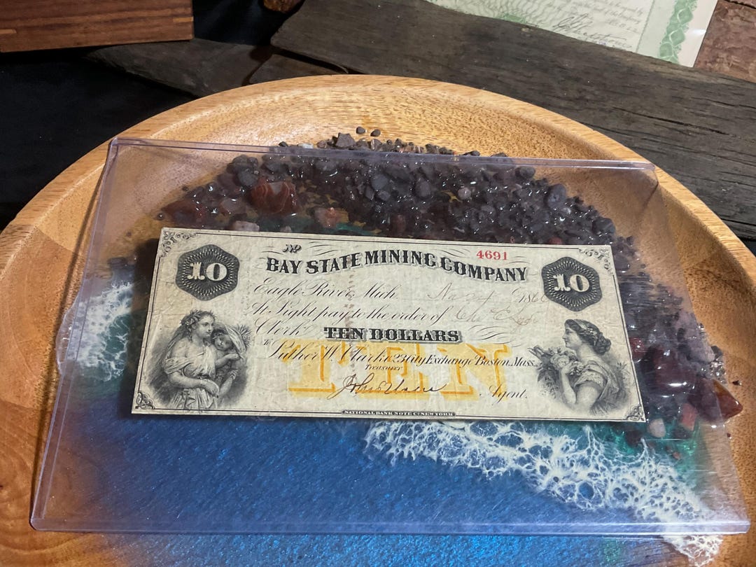 Bay State Mining Company Immaculate Condition Copper Bank Mining Scrip ...