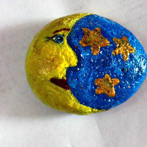 Stars Painted Rock - Etsy