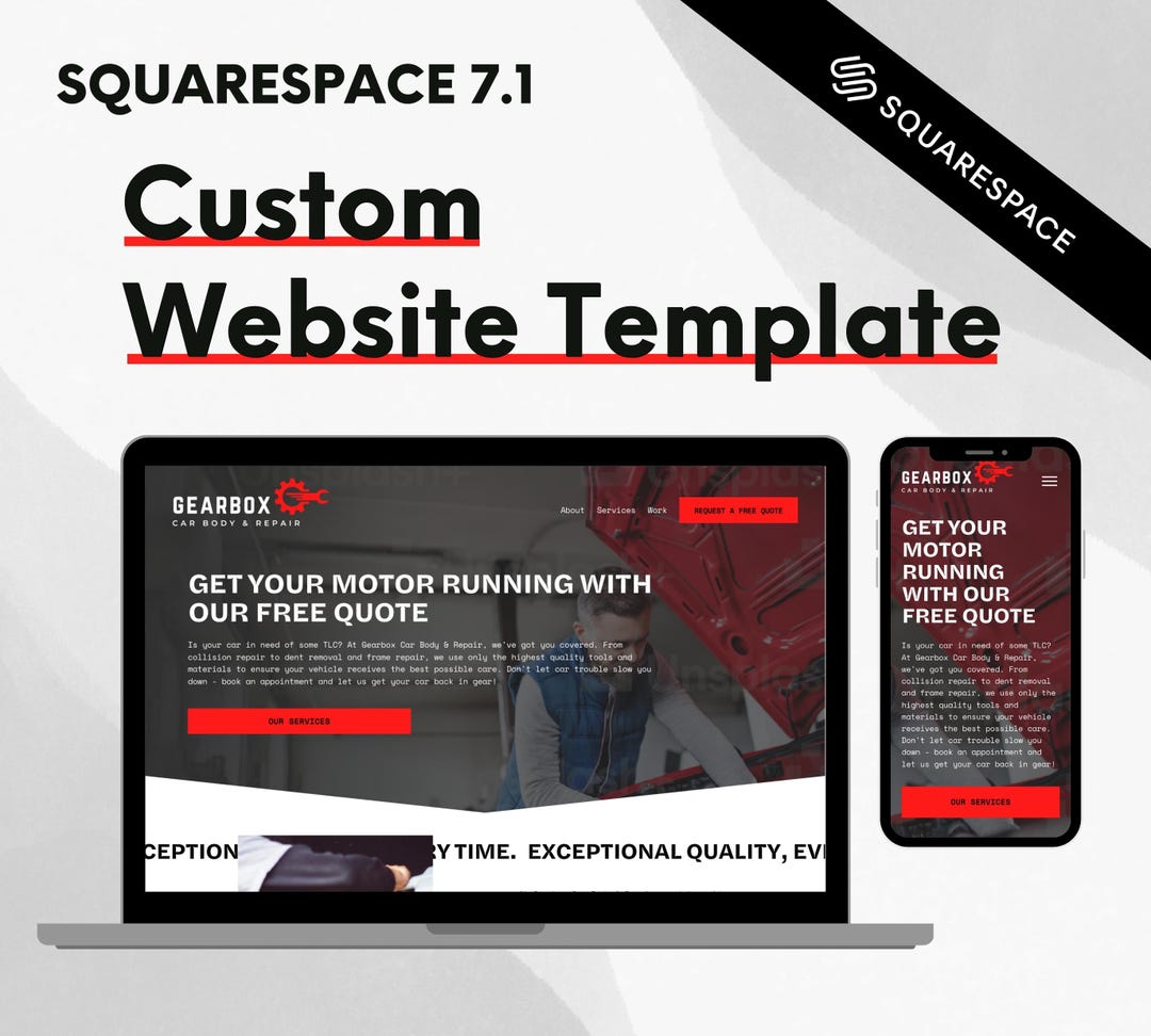 Automotive Website Template | Custom Squarespace Website Design ...