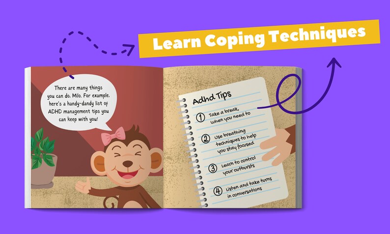 Milo the Monkey and His ADHD Brain - A Fun Filled Adventure in Self ...