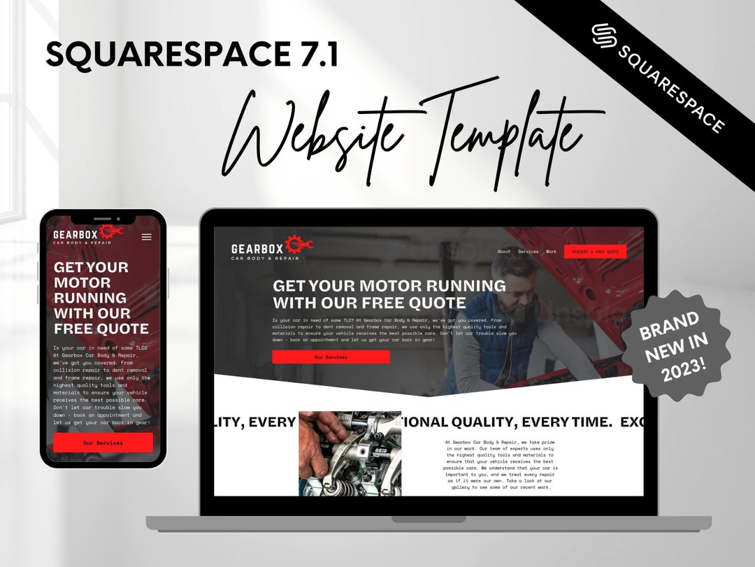 Automotive Website Template Custom Squarespace Website Design ...