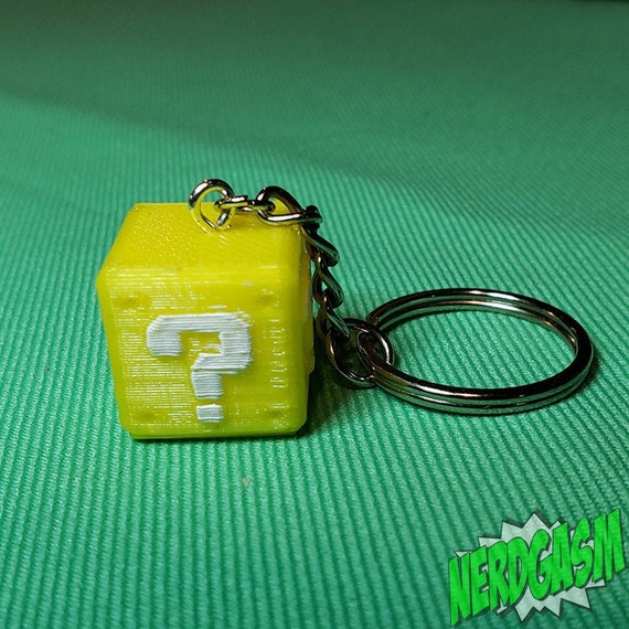 Question Mark Block Keychain Super Mario | Etsy Australia