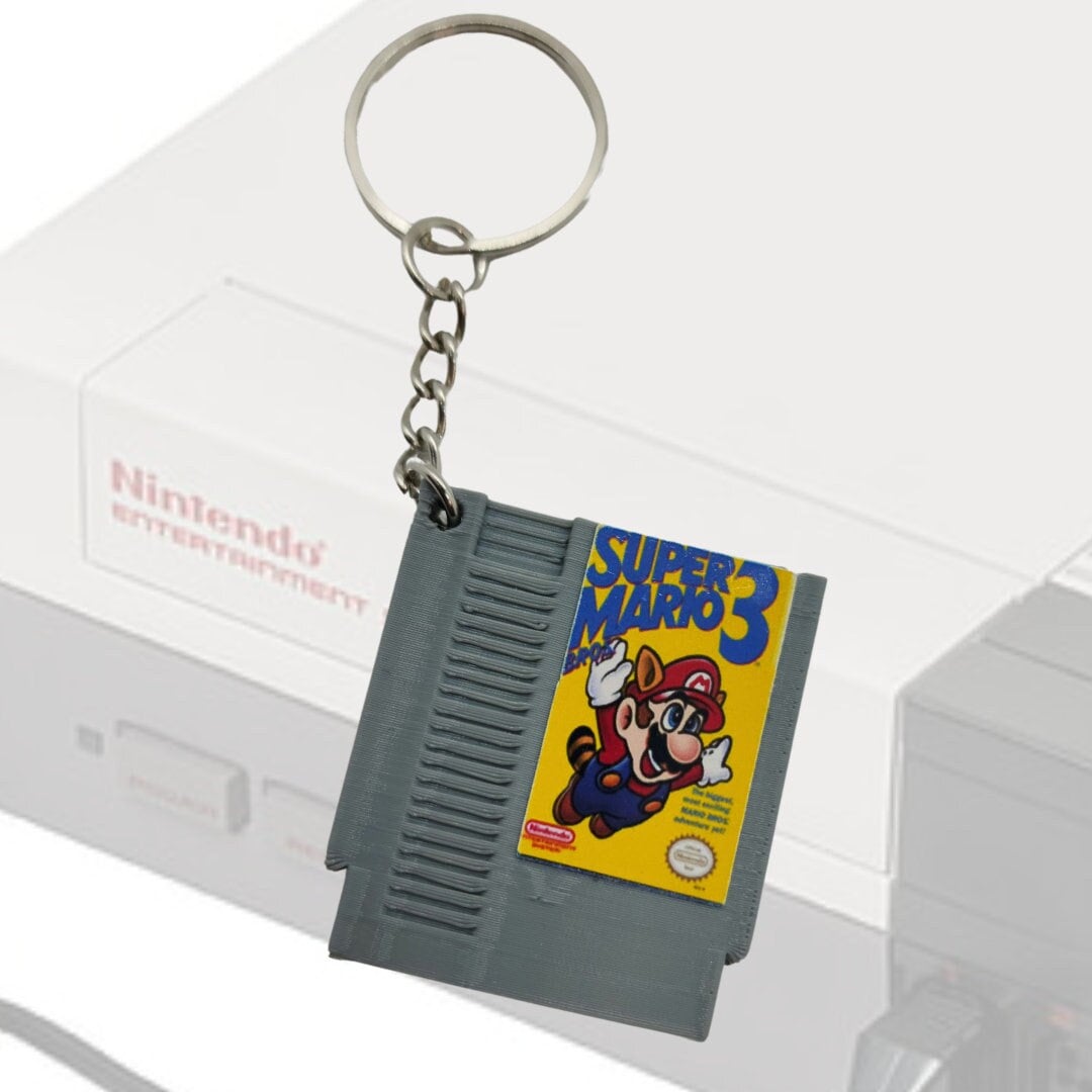 NES Super Mario Bros 3 Cartridge Keychain Handmade - Etsy