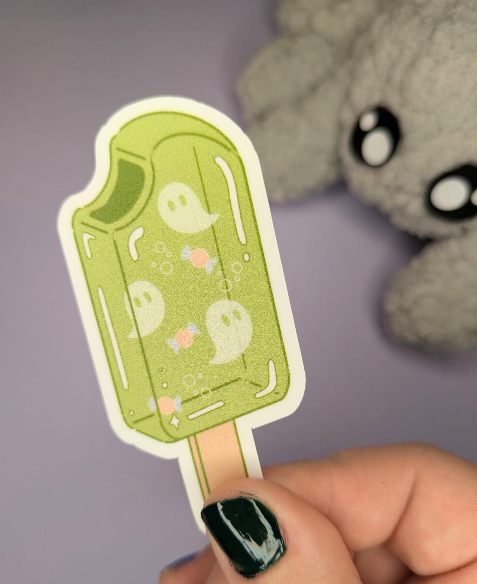 Halloween Popsicle Sticker: Spooky Ghost Matte Vinyl Decal - Etsy