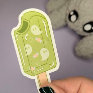 Halloween Popsicle Sticker: Spooky Ghost Matte Vinyl Decal - Etsy